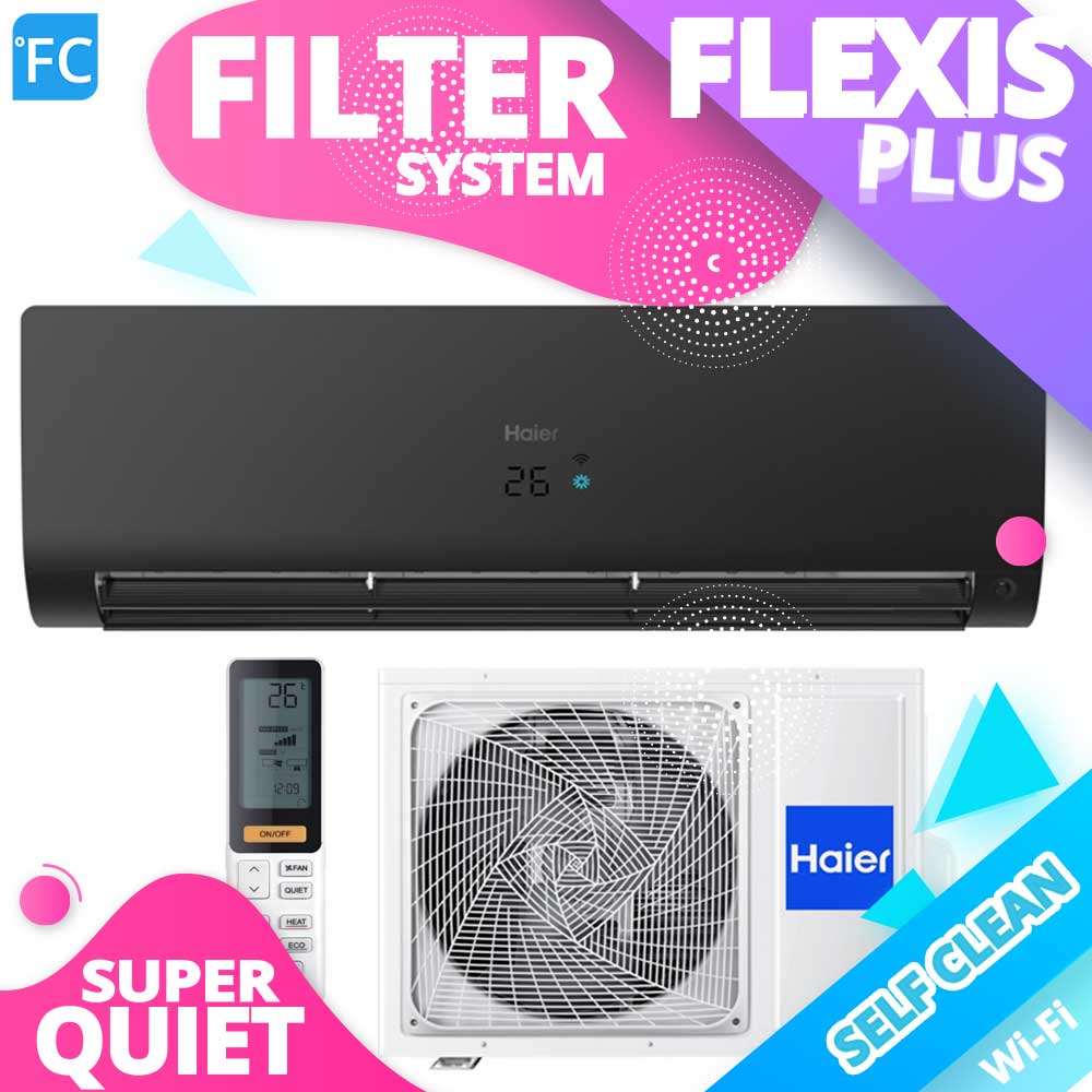 °FC Haier Flexis Plus Black Matt Zestaw AS35S2SF1FA-BC/1U35S2SM1FA ...
